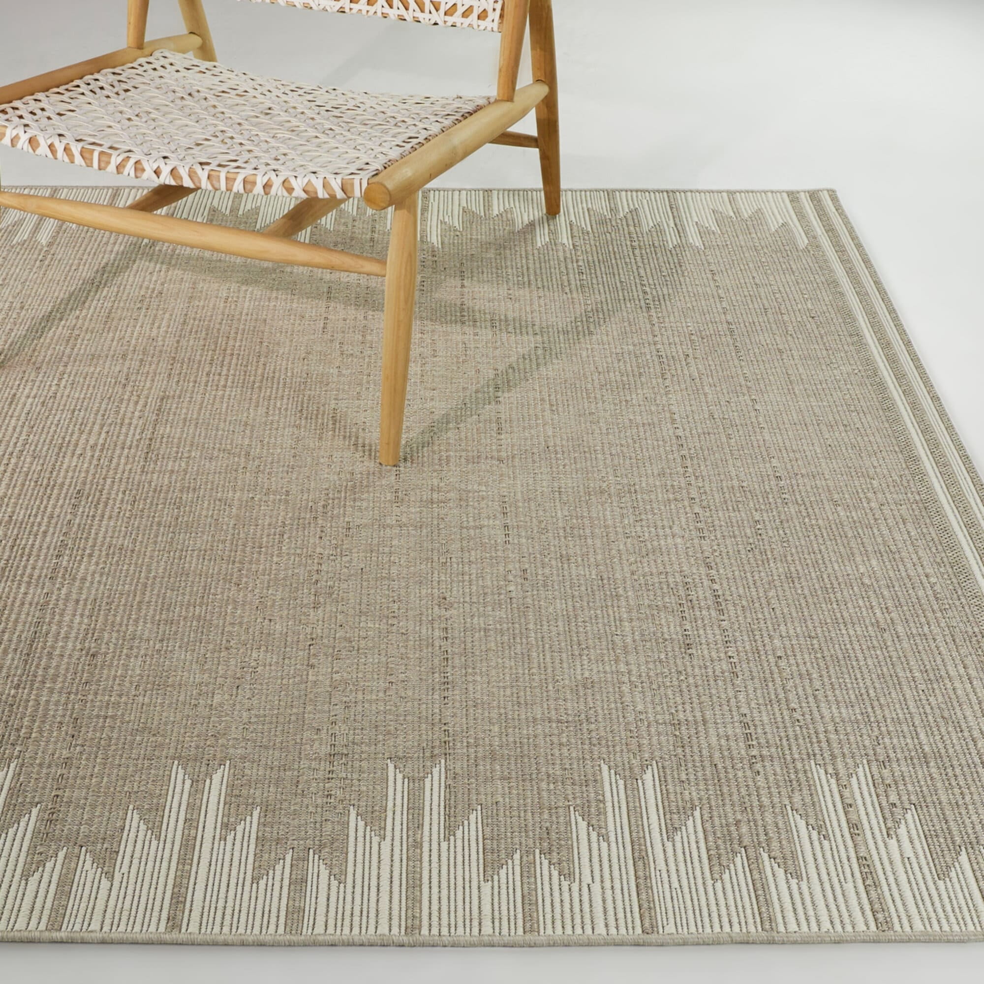 Balta Merieme Art Deco Border Modern Indoor/ Outdoor Area Rug Beige ...