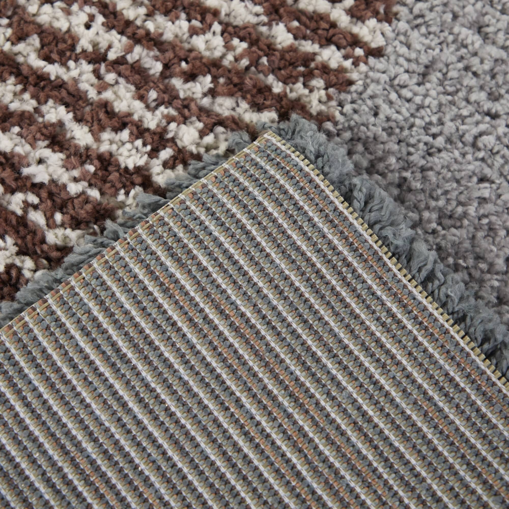 Balta Merril Mid-century Modern Color Block Shag Area Rug Navy 5'3" x 7 ...