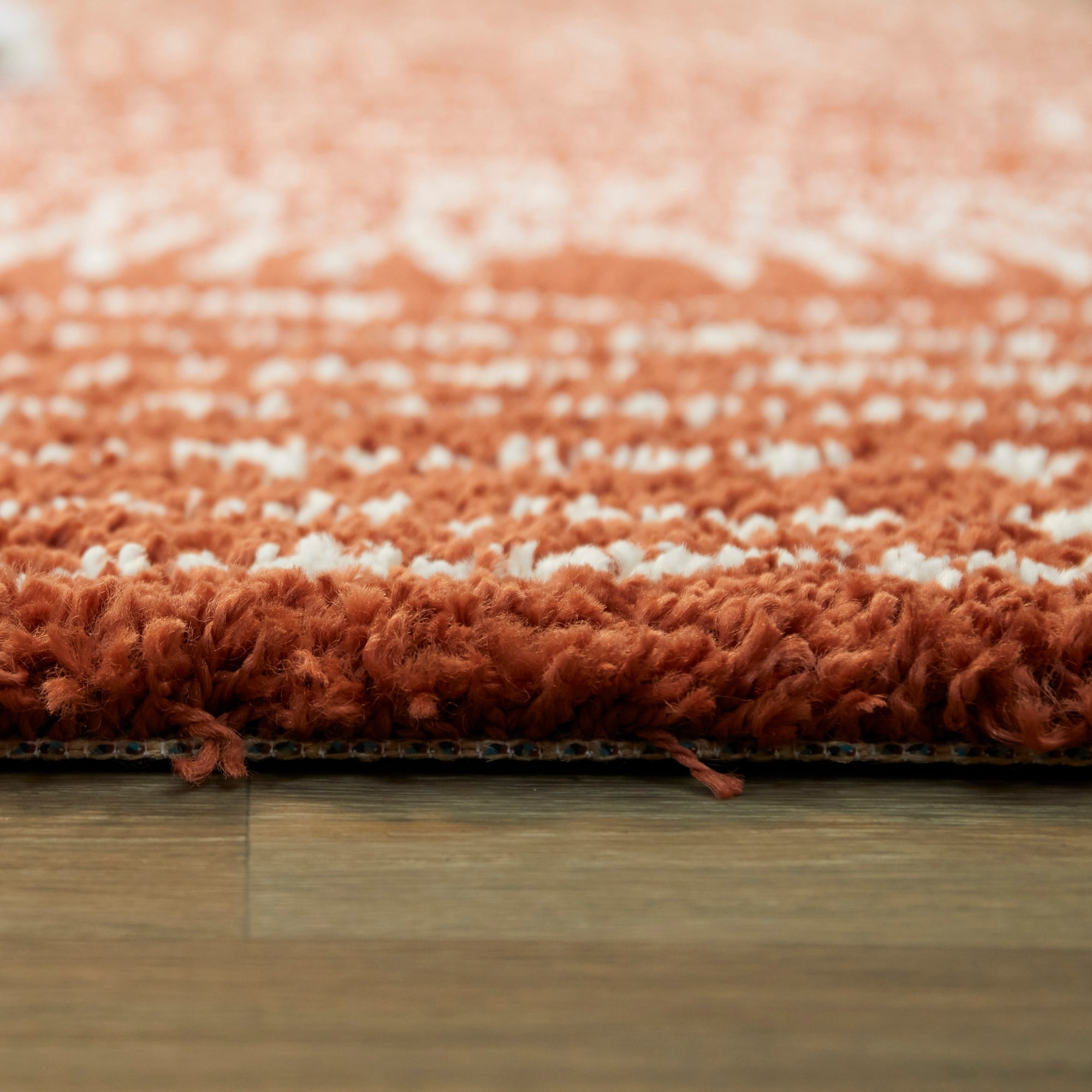 Balta Mod-Tod Hailey Kids Rainbow Print Shag Berber Area Rug Burnt ...