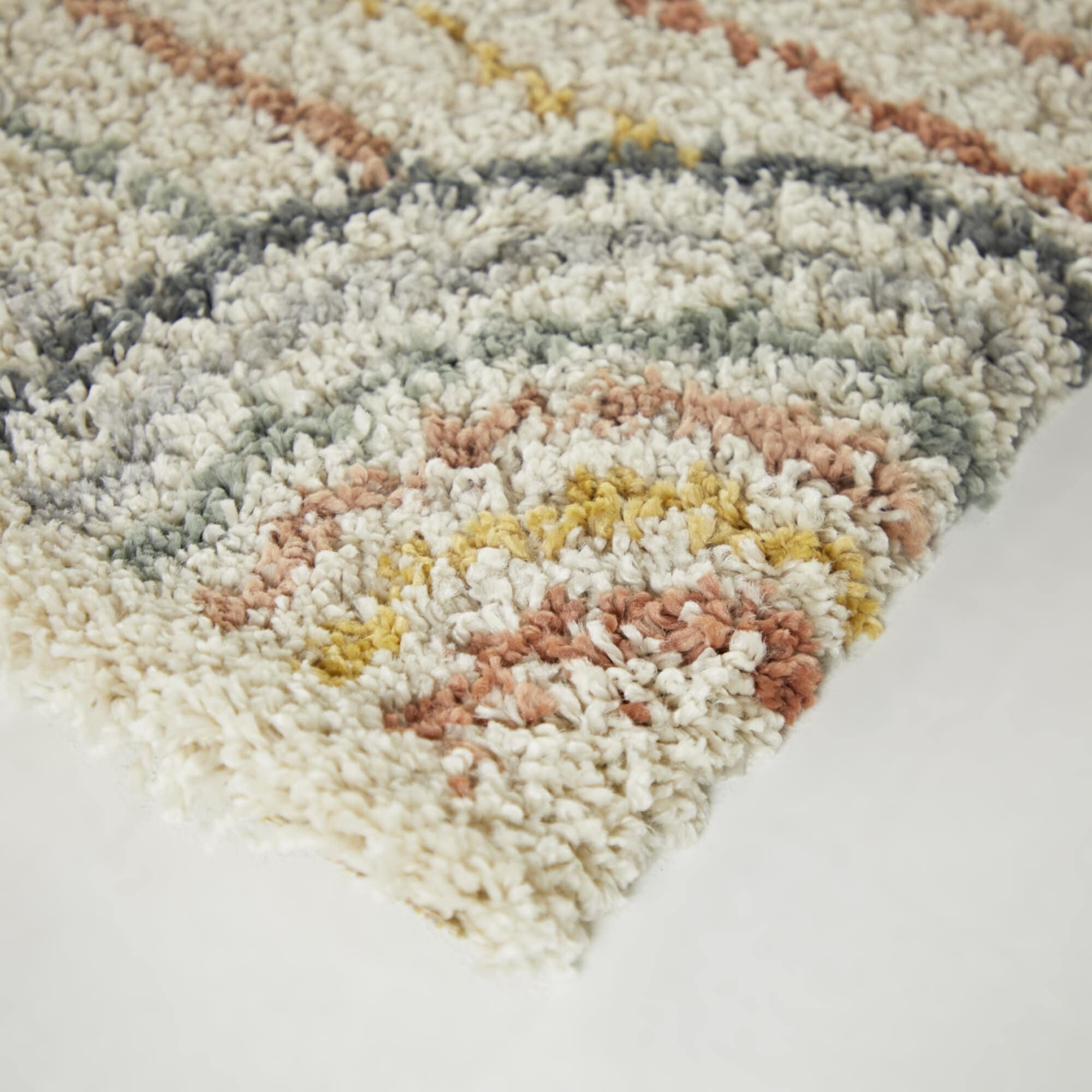 Balta Mod-Tod Hailey Kids Rainbow Print Shag Berber Area Rug Cream 7'10 ...