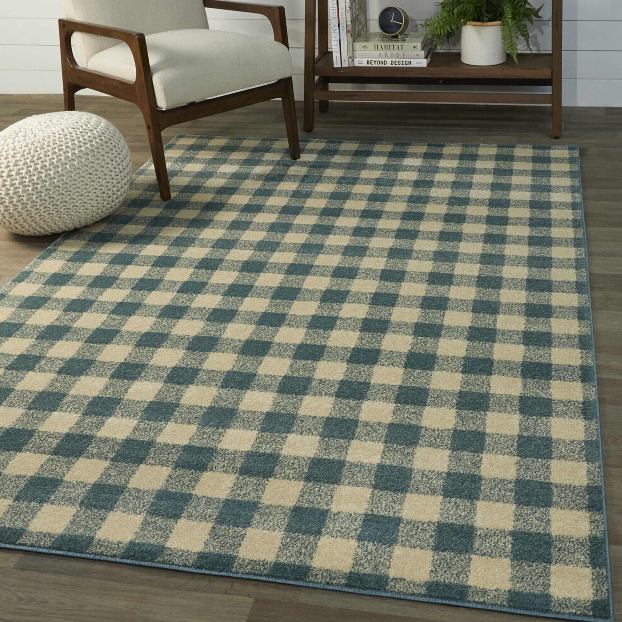 Balta Rogers Gingham Area Rug Blue 2'7" x 7' Runner 6' Runner, 8 ...
