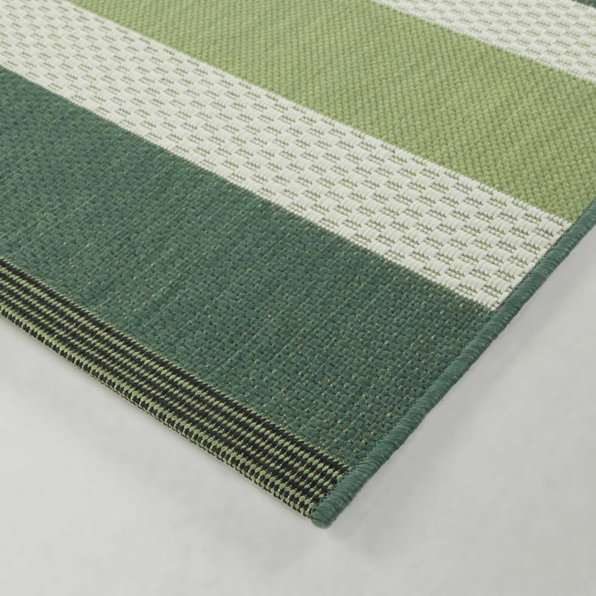 Balta Sandor Modern Striped Indoor/Outdoor Area Rug 5'3" x 7' - Green ...