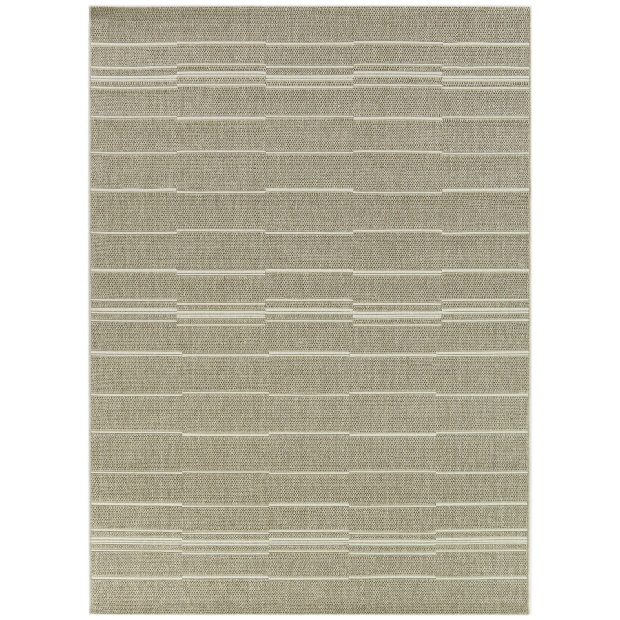 Balta Tamara Stripe Indoor/Outdoor Area Rug Beige/Ivory 7'10" x 10' 8 ...