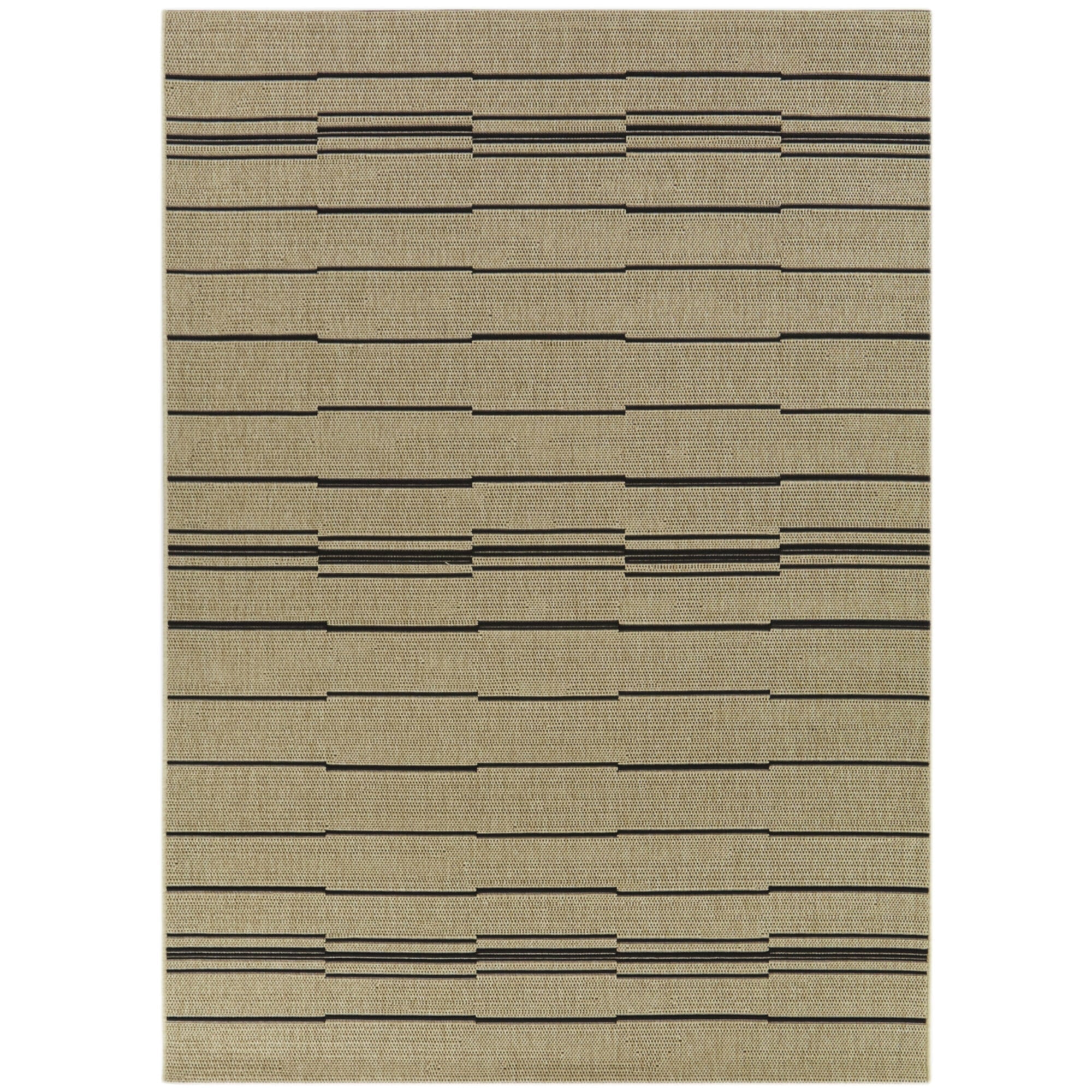 Balta Tamara Stripe Indoor/Outdoor Area Rug Brown/Black 7'10" x 10' 8 ...