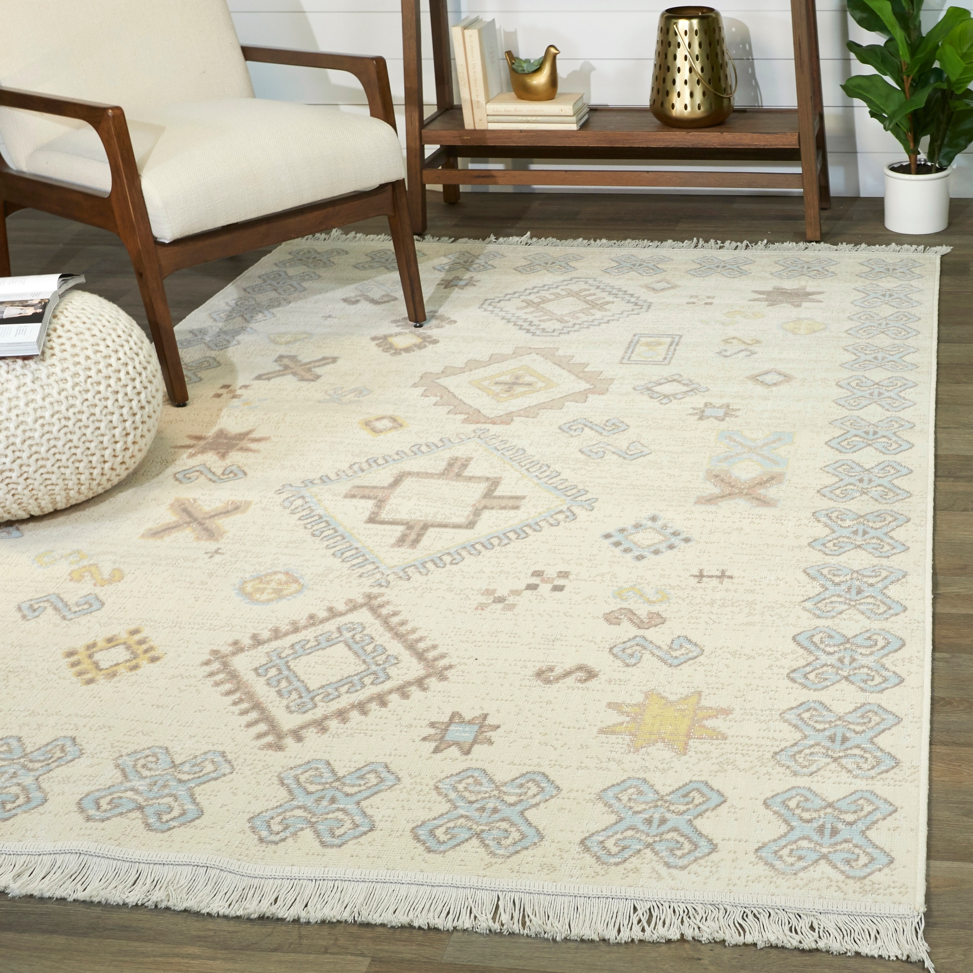 Balta Thomas Boho Southwestern Recycled Area Rug Ivory 2'2" x 7' Runner ...