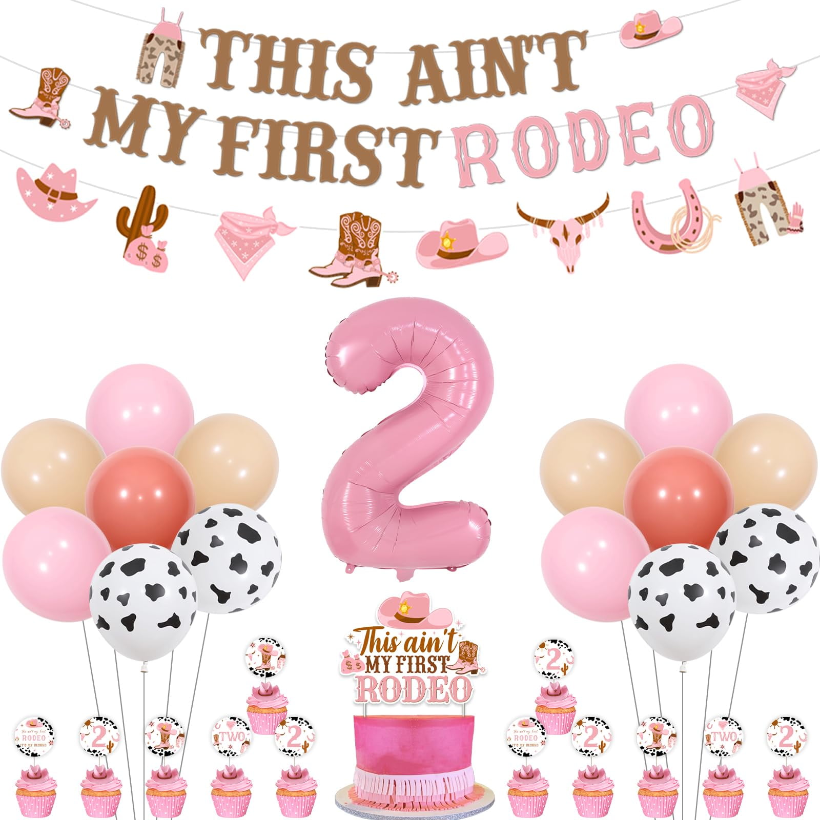 Balterever 2nd Rodeo Birthday Party Decorations for H2FSDGirl Ain't My ...