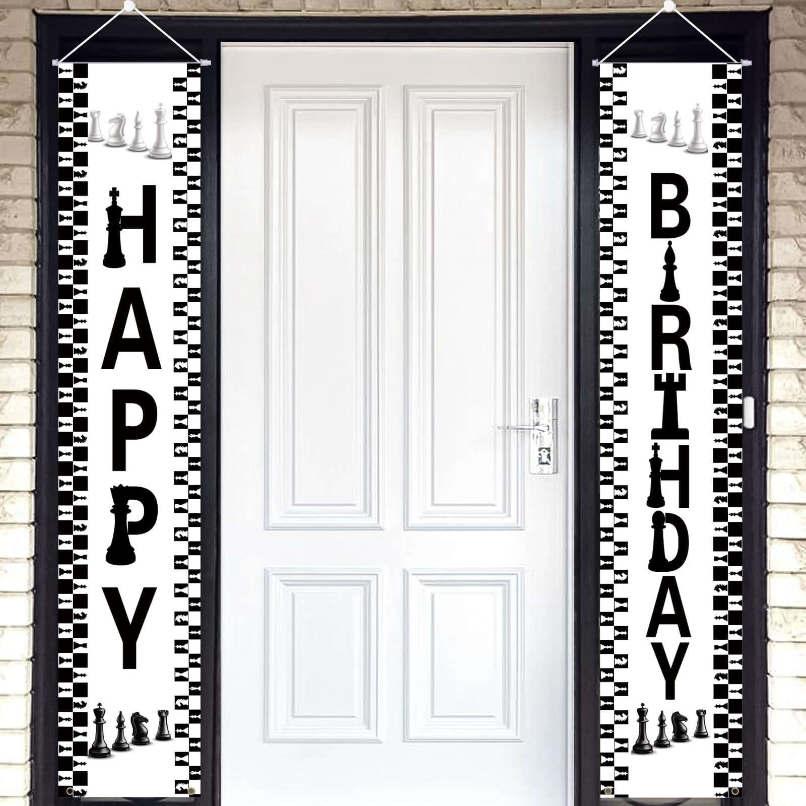 Balterever Chess Birthday Party Decorations Chess Birthday Door Banner ...