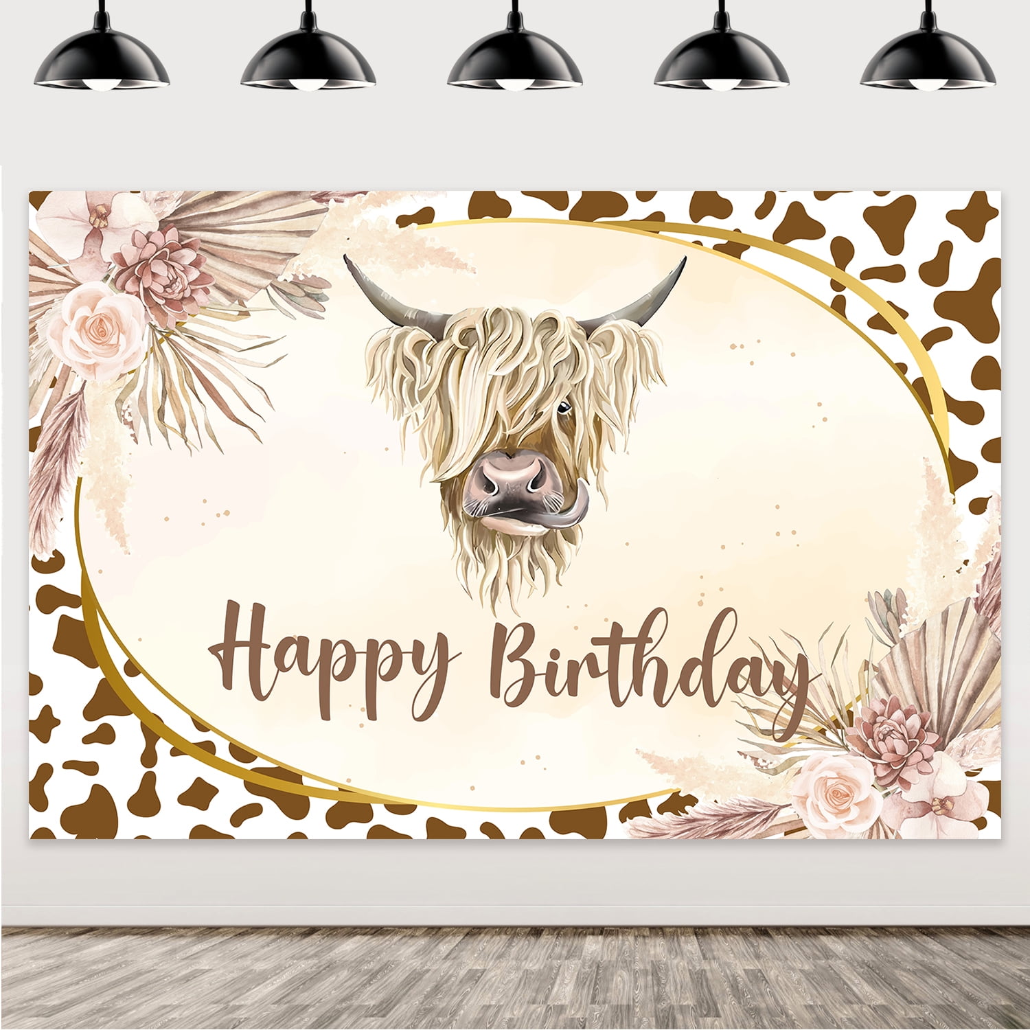 Balterever Highland Cow Birthday Decorations Highland Cattle Birthday ...