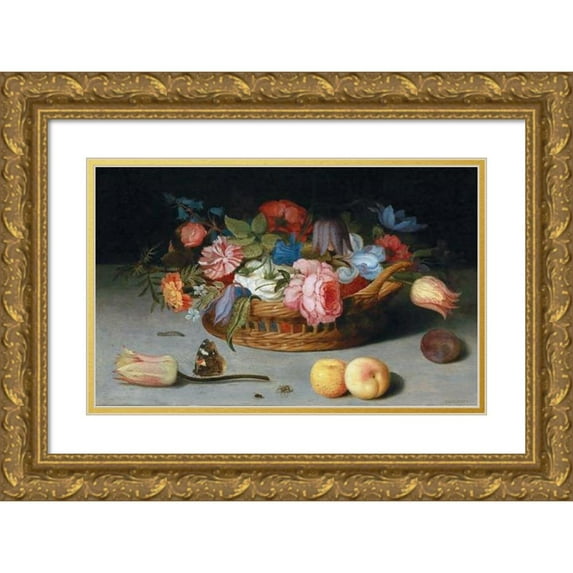 Balthasar van der Ast 24x17 Gold Ornate Framed and Double Matted Museum ...