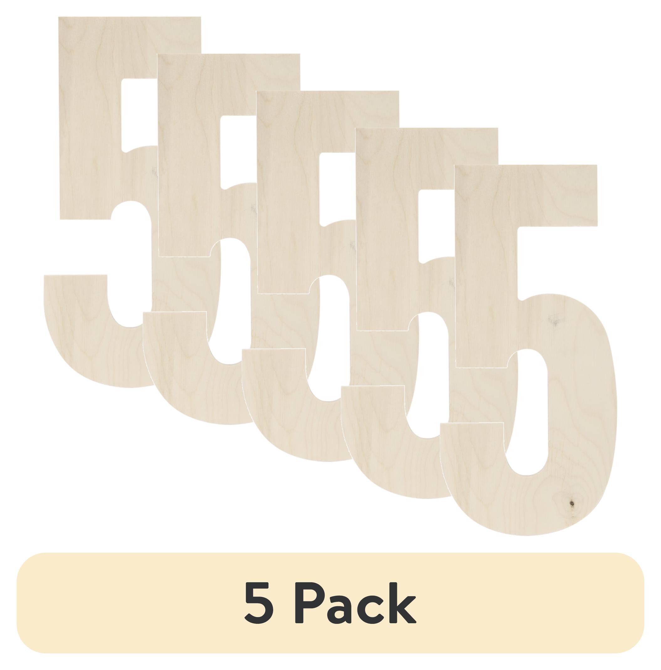 (5 pack) Baltic Birch Collegiate Font Letters & Numbers, 13.5 ...