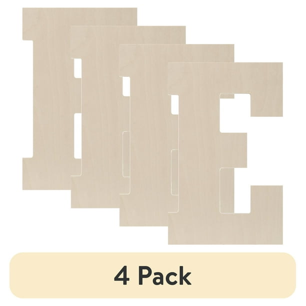 (4 pack) Baltic Birch Collegiate Font Letters & Numbers, 13.5 ...