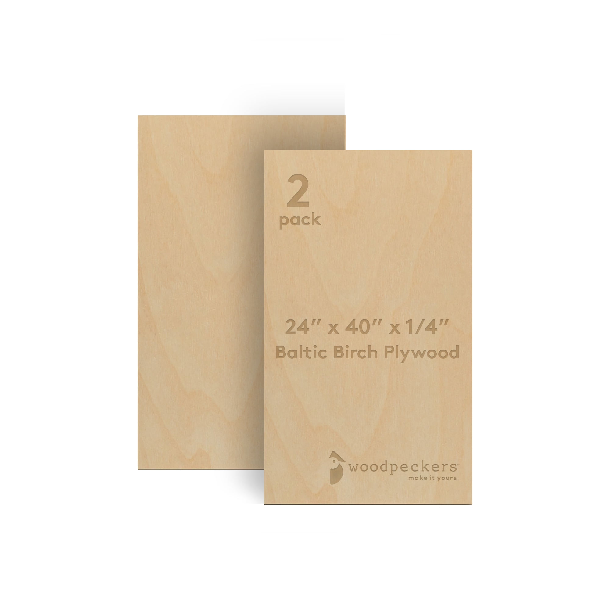 Baltic Birch Plywood 24 x 40 x 1/4 Inch- 6 mm Craft Wood, Pack of 2 B ...