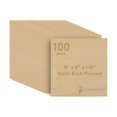 Baltic Birch Plywood, 3 mm 1/8 x 8 x 8 Inch Craft Wood, Box of 100 B/BB ...
