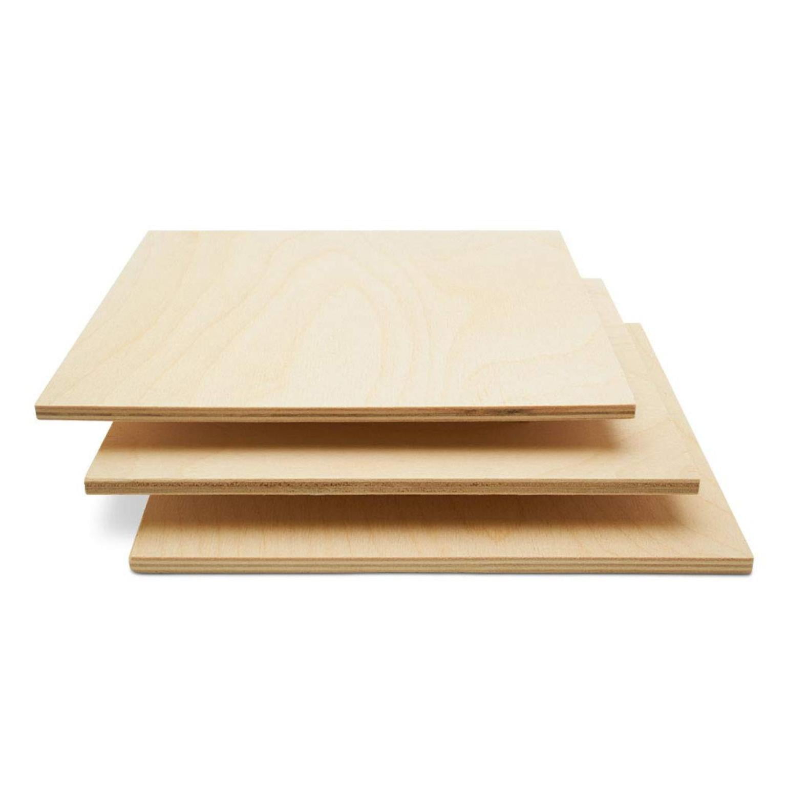 Baltic Birch Plywood, 8 x 8 x 1/4 Inch - 6 mm Craft Wood, Box of 12 B ...