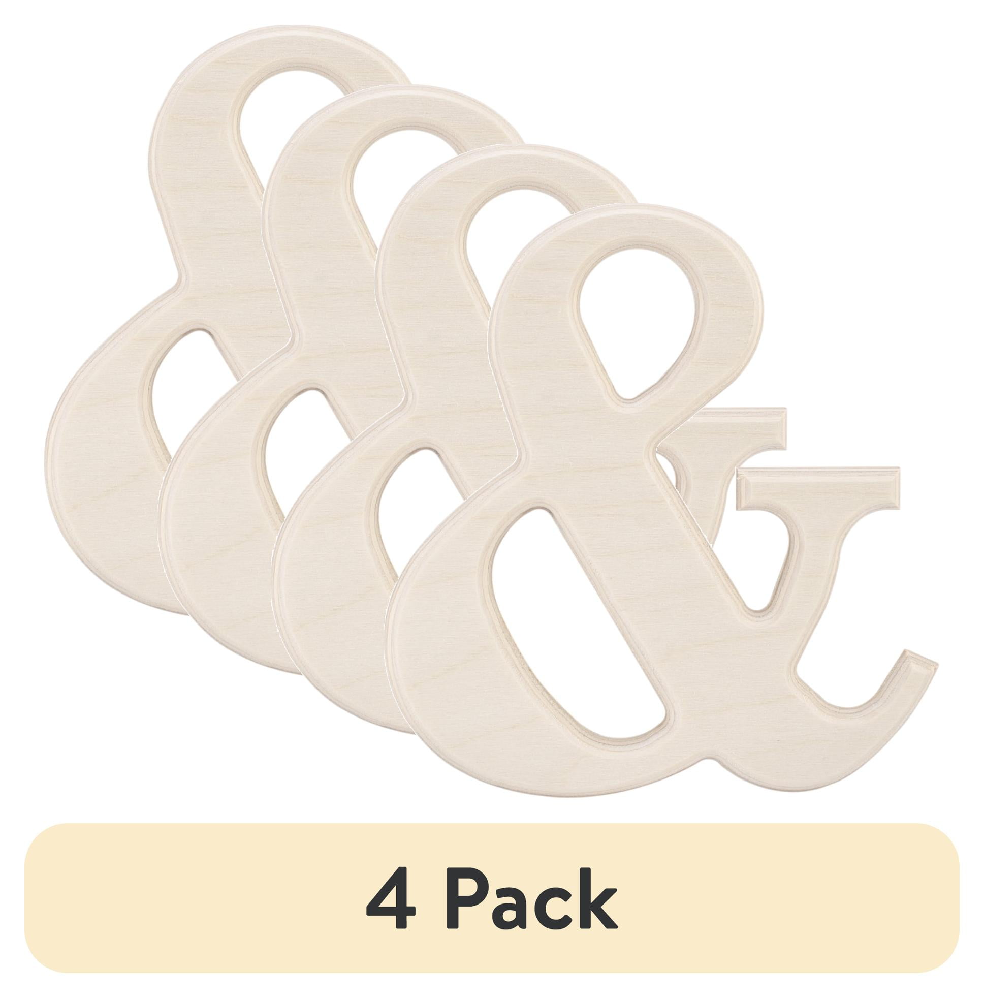 (4 pack) Baltic Birch University Font Letters & Numbers 5.25 ...