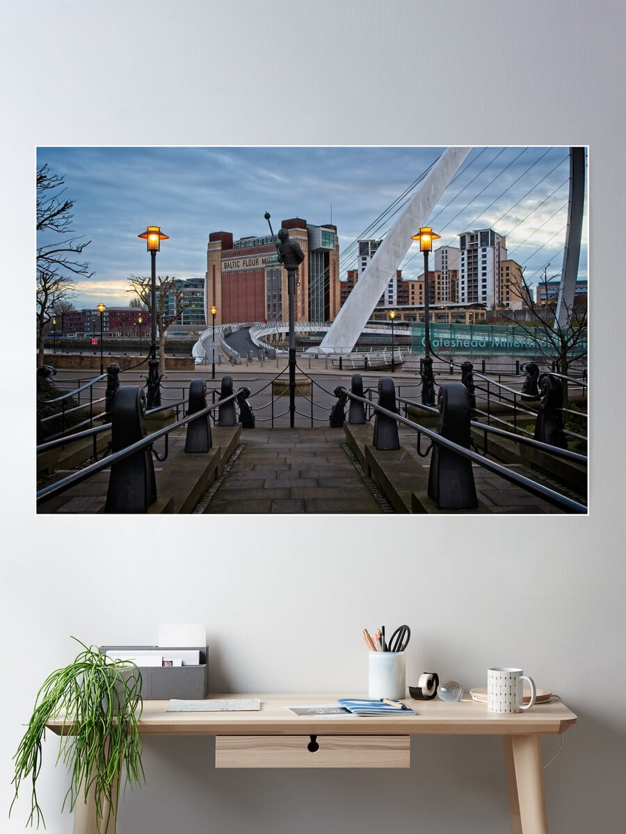 Baltic Flour Mill Dawn, Newcastle Poster Wall Art, Modern Wall Decor ...