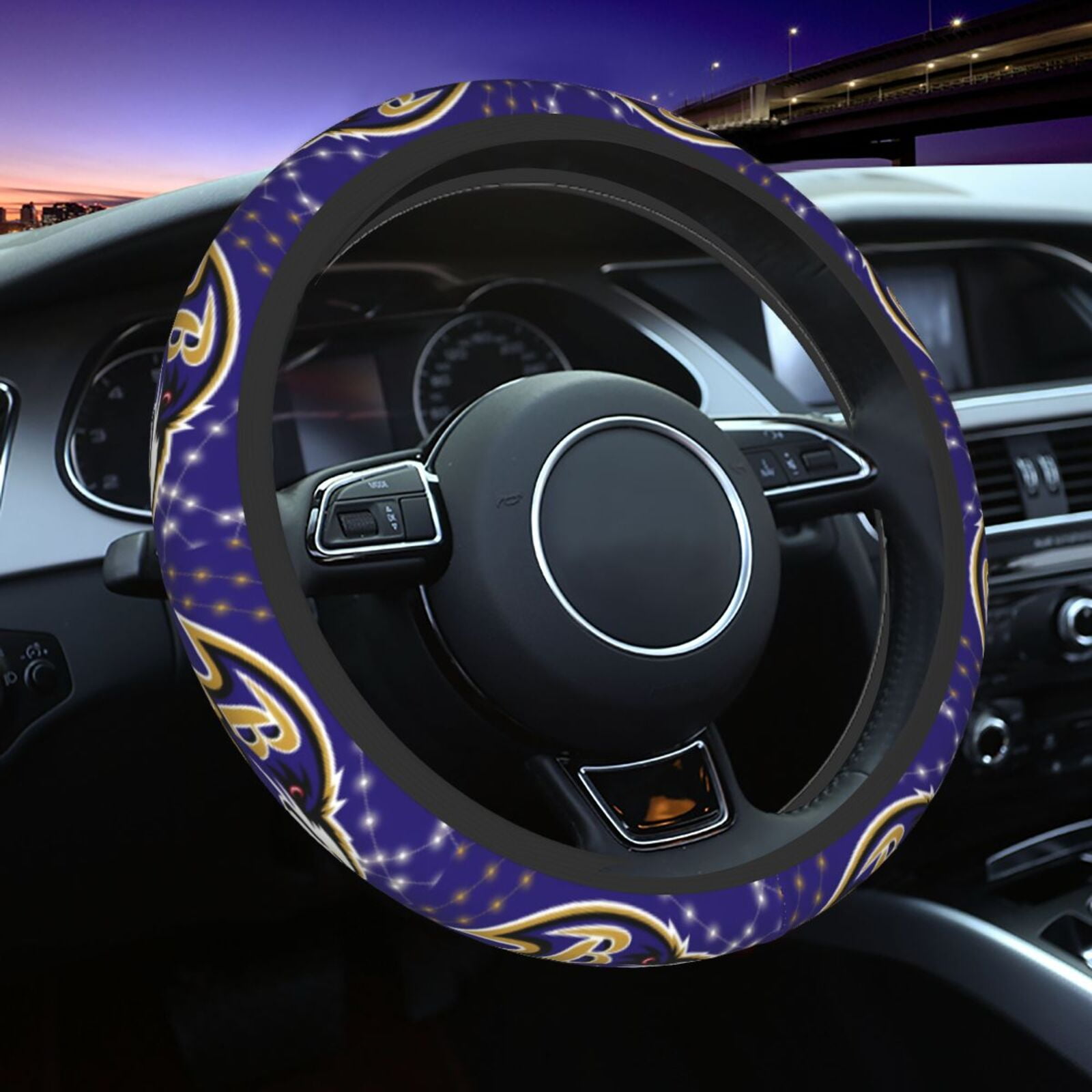 Baltimore America Football Team-Inspired Steering Wheel Cover - Non ...