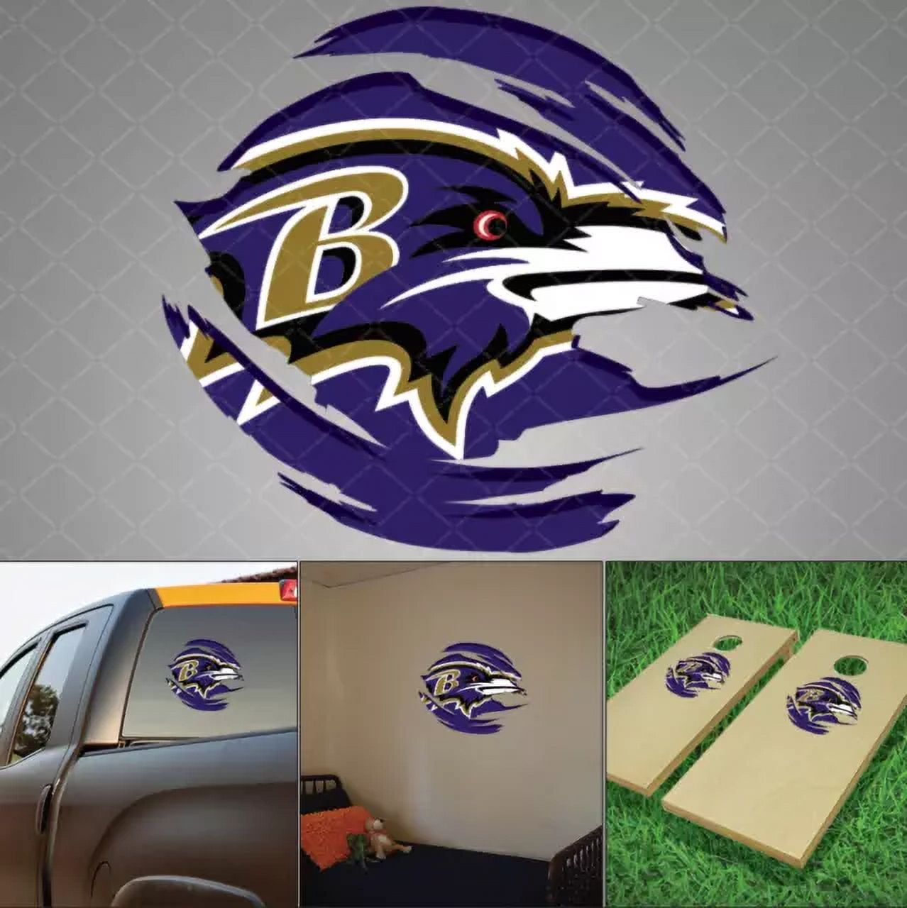 Baltimore Baltimore Football Team Distressed Scratched Decal, Torn ...