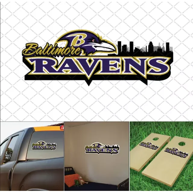 Baltimore Baltimore Football Team Sticker Decal Skyline Car Truck ...