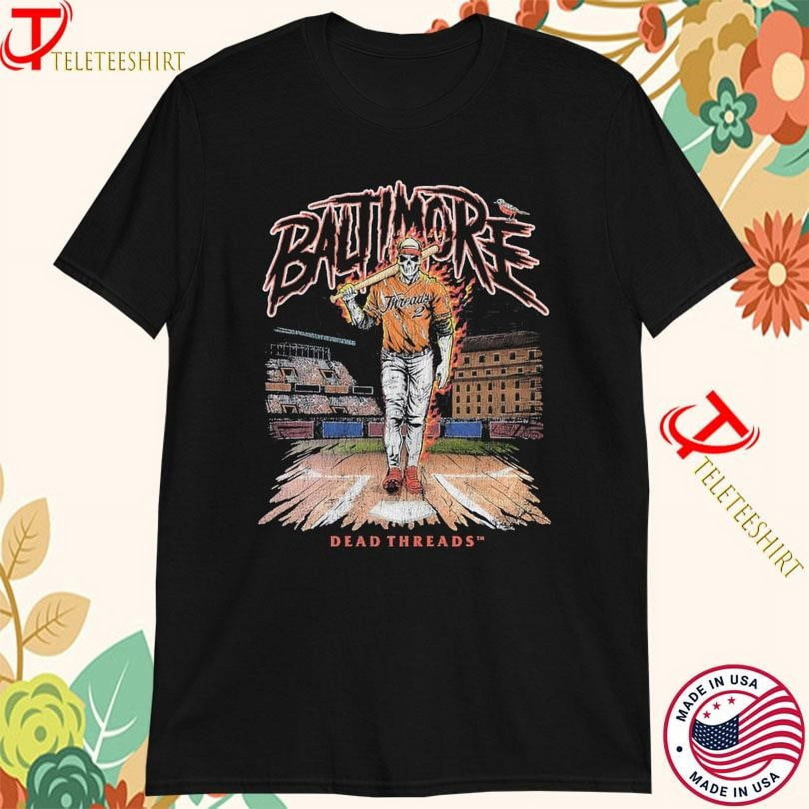 Baltimore Baseball Dead Threads T-shirts - Walmart.com