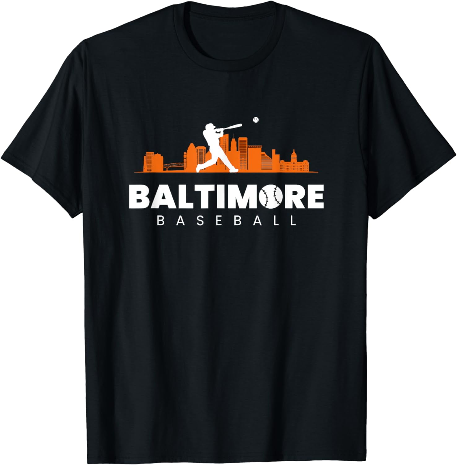 Baltimore Baseball Vintage Minimalist Retro Baseball Lover T-Shirt ...