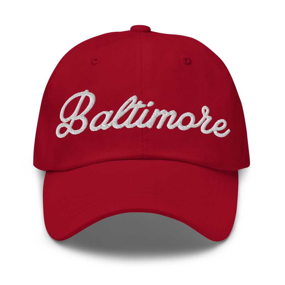 Baltimore Cap Baltimore Dad Hat Bold Script California CA Hat ...