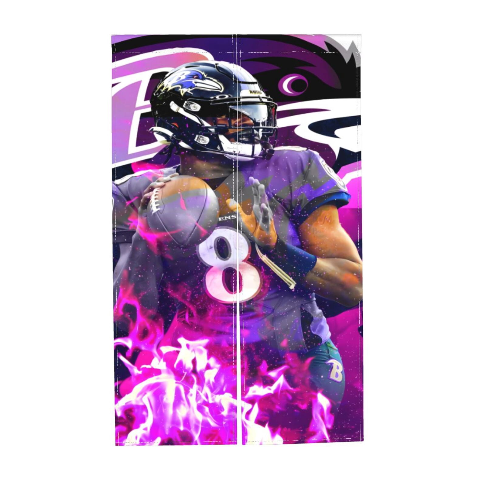 Baltimore City Door Curtain 34" x 56" Football Team Themed Blackout ...