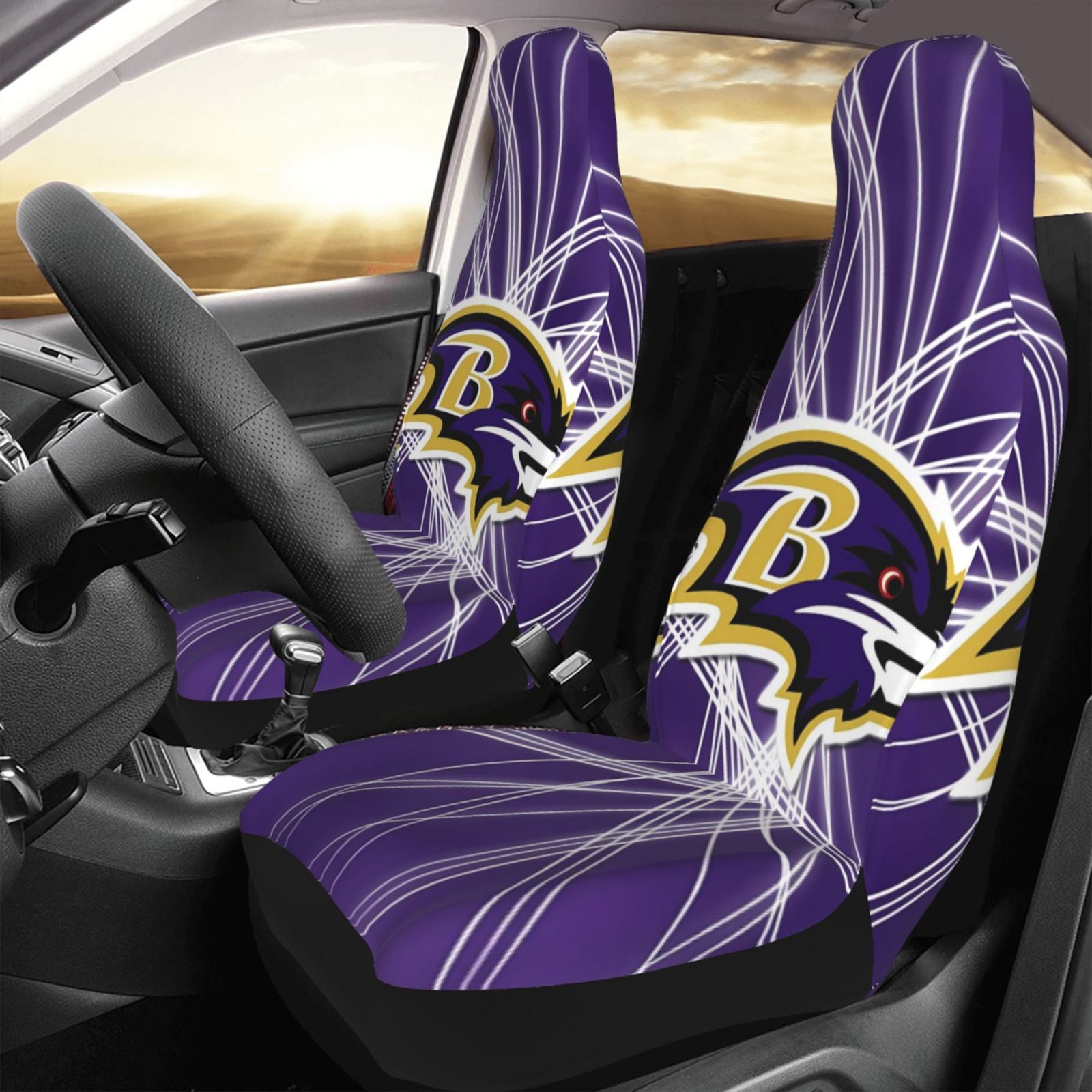 Baltimore City Football Team Car Seat Covers (2-Pack)Dust and Stain ...