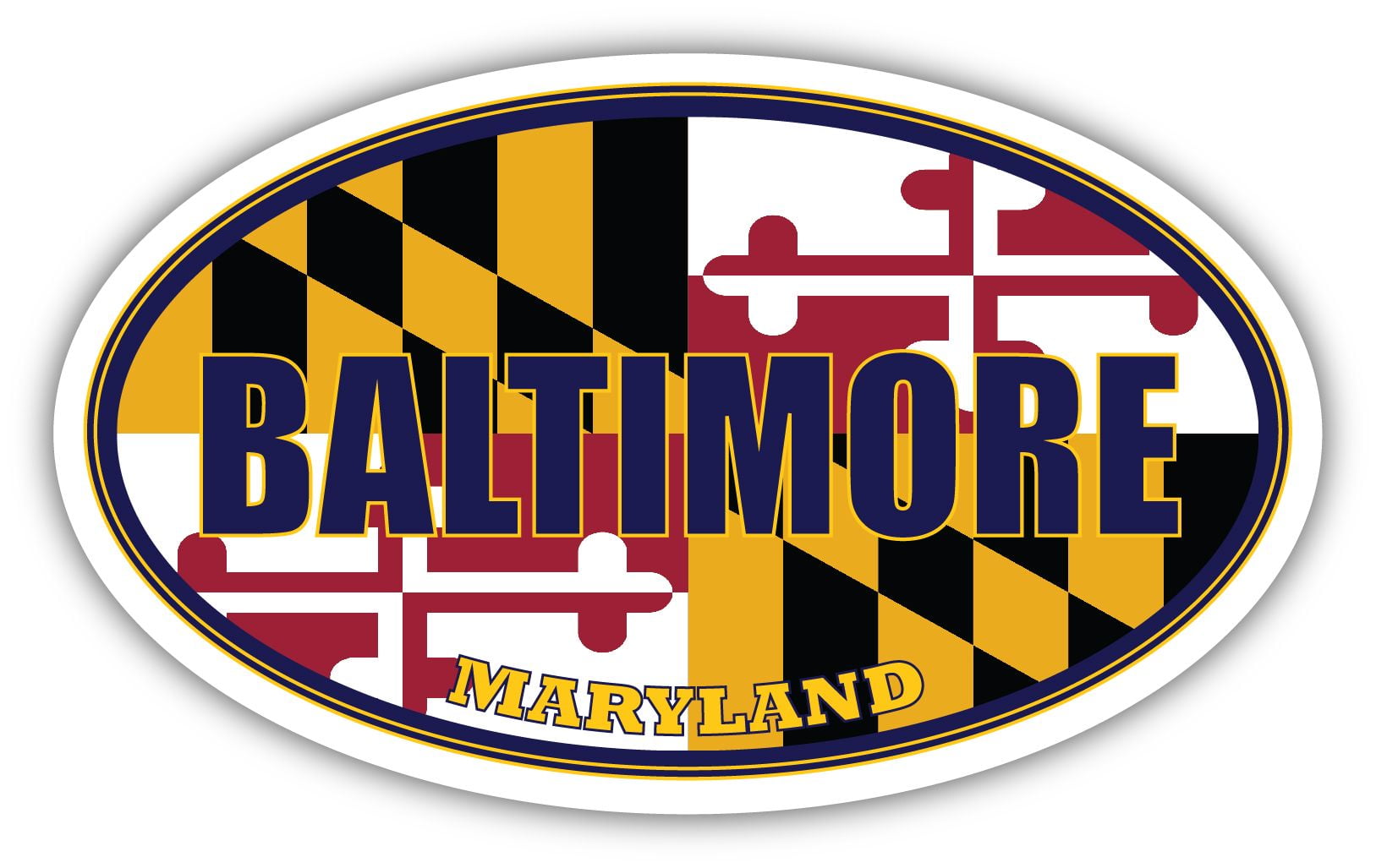 Baltimore City Maryland State Flag | MD Flag Baltimore County Oval ...