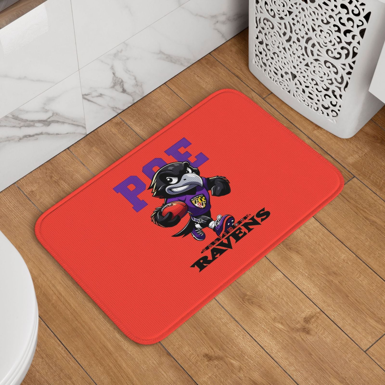 Baltimore Crystal Velvet Lock Edge Floor Mat 40" x 60", Football Team ...