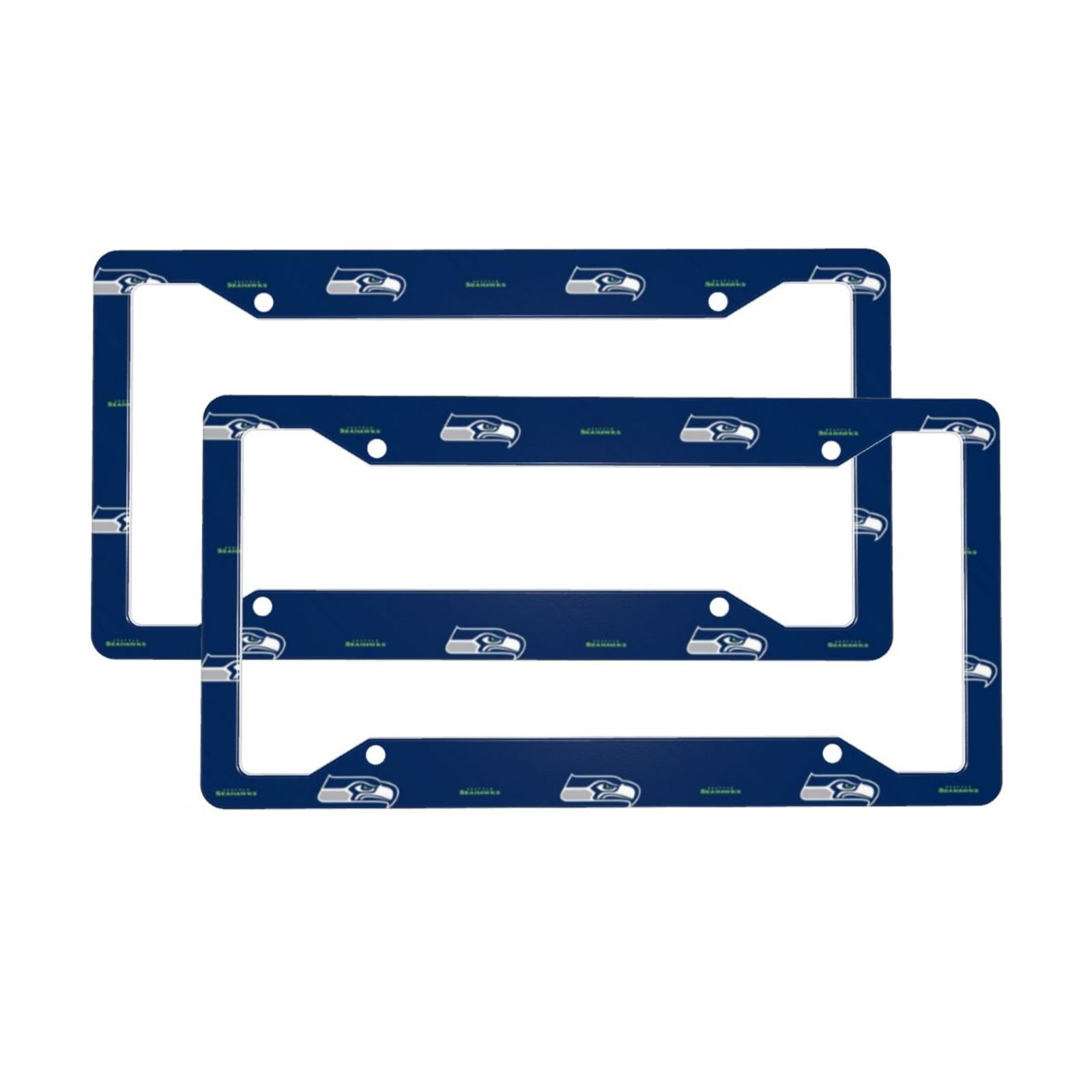 Seattle Custom 4-Hole Football License Plate Frame (Set of 2 ...