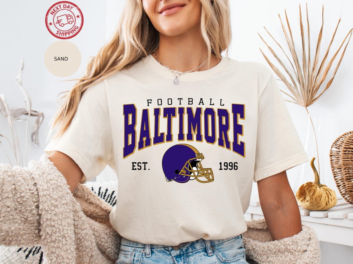 Baltimore Football Crewneck, Baltimore Football Shirt,Raven Sweater ...