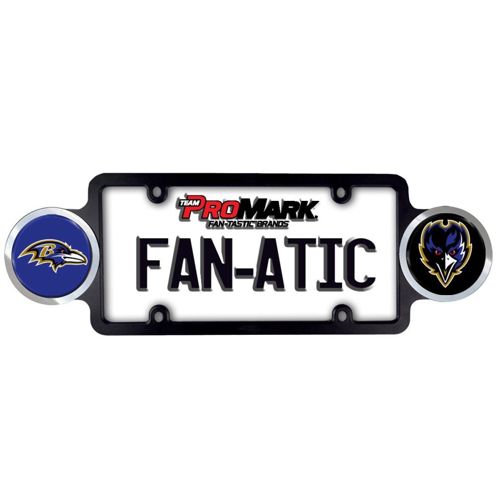 Baltimore Football Ravens Plastic License Plate Frame with Team Badges ...