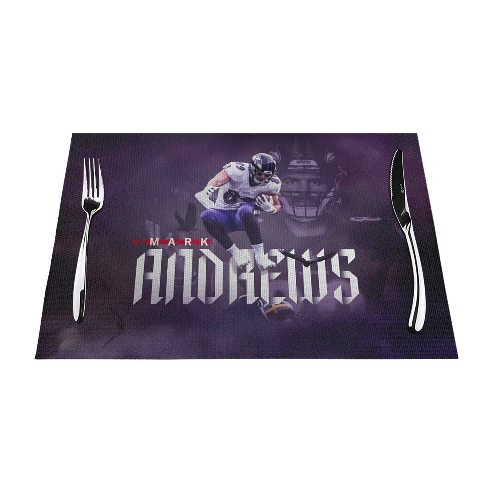Baltimore Football Team Heat Resistant Placemats Set of 4,Washable PVC ...