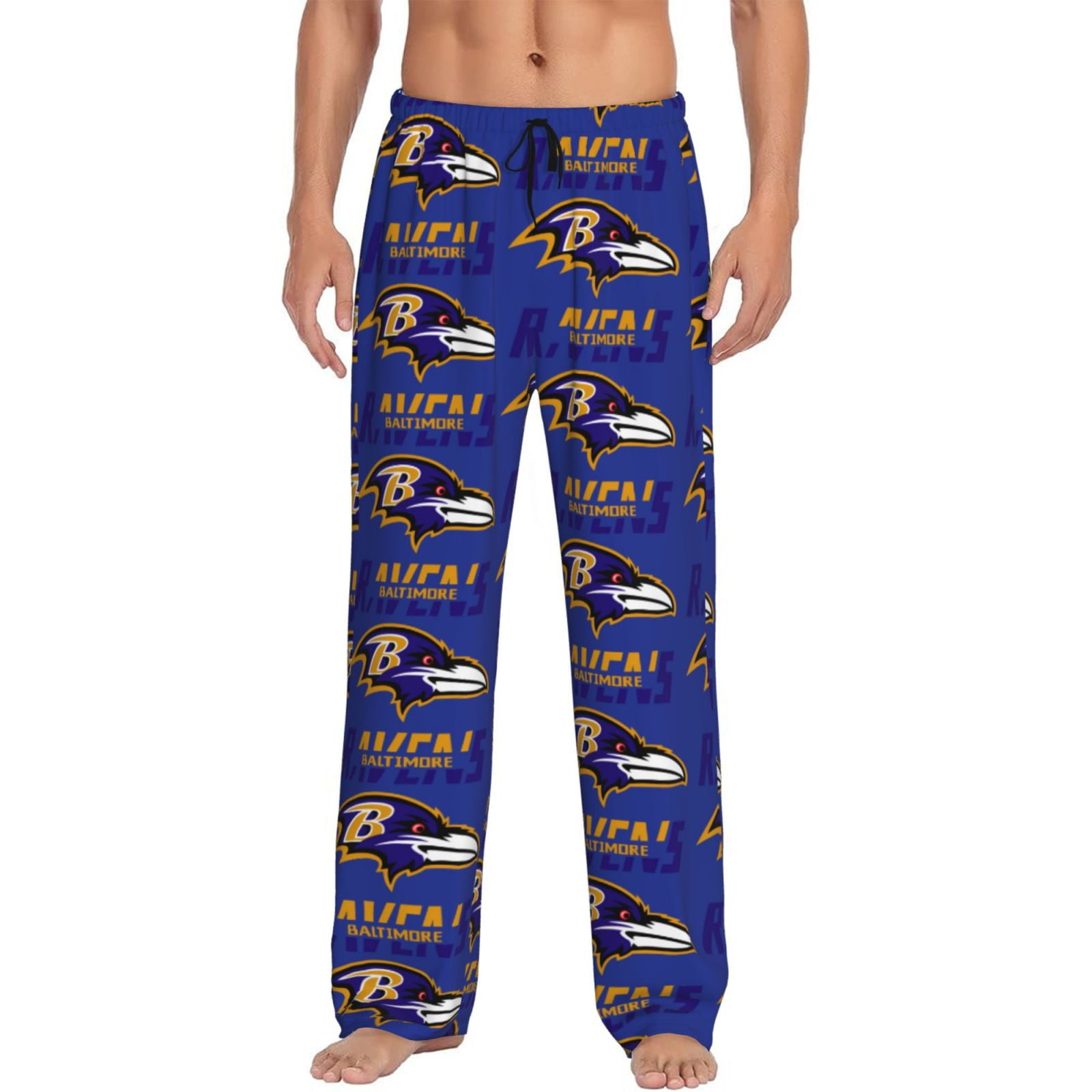 Baltimore Football Team Men's Long Printed Soft Pajama Pants, Casual ...