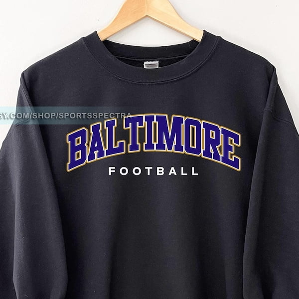 Baltimore Football Vintage Swea ,Retro Raven Crewneck,Oversized ...