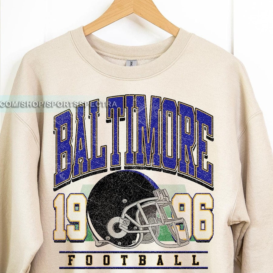 Baltimore Football Vintage Swea ,Retro Raven Crewneck,Oversized Football Swea,Baltimore Football ...