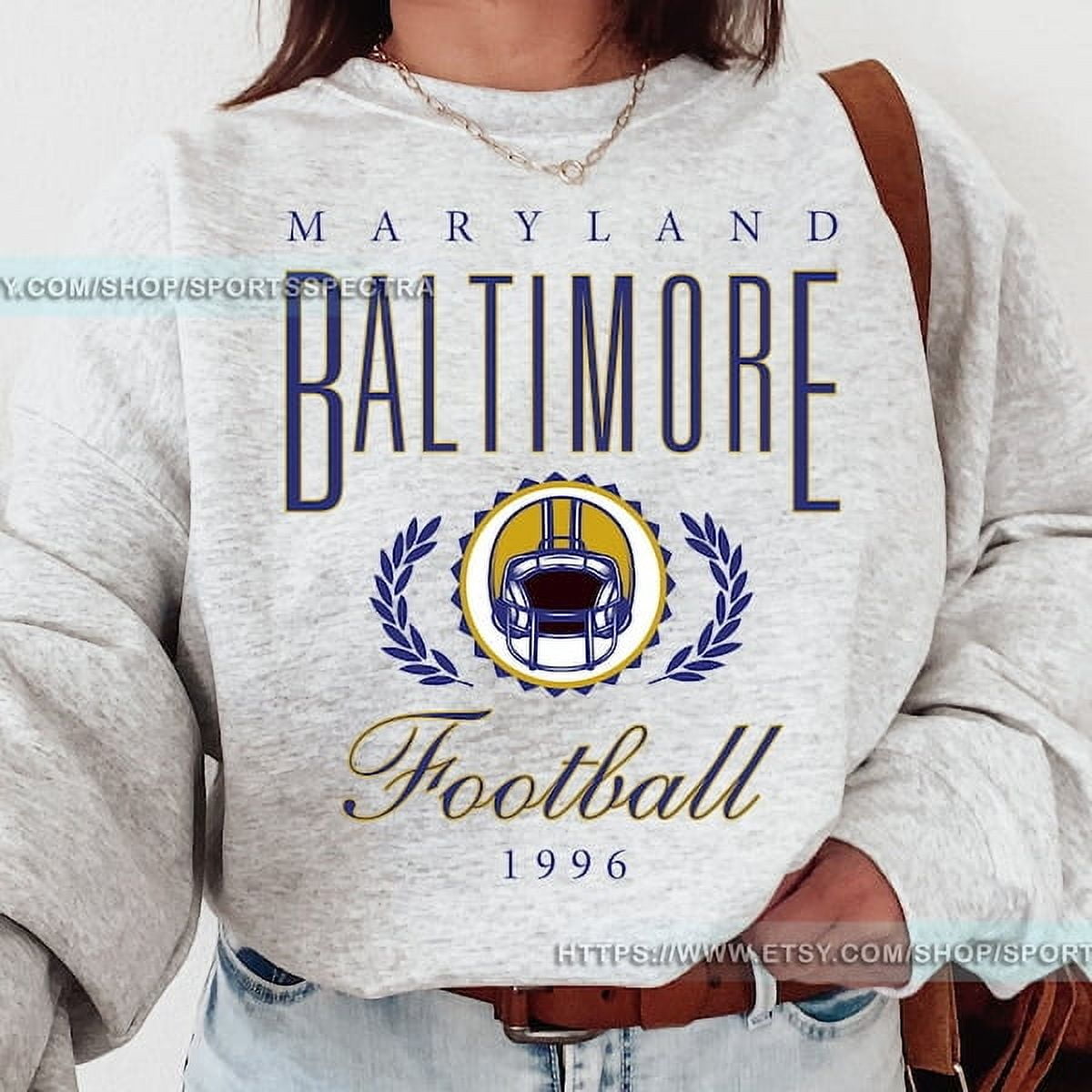 Baltimore Football Vintage Swea ,Retro Raven Crewneck,Oversized Football Swea,Baltimore Football ...