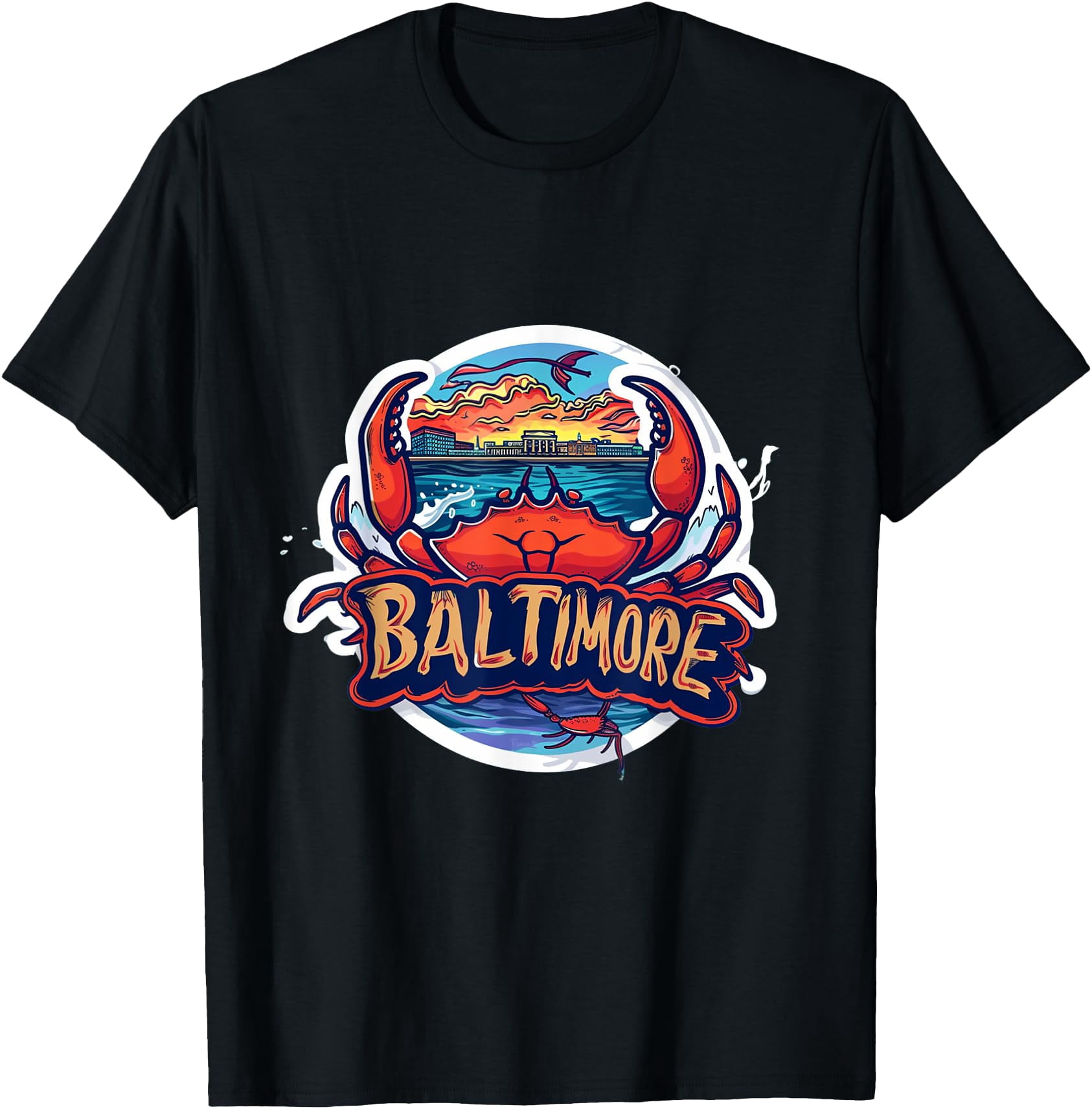 Baltimore Maryland MD DMV Seafood Vacation Crab Ocean Fun T-Shirt ...