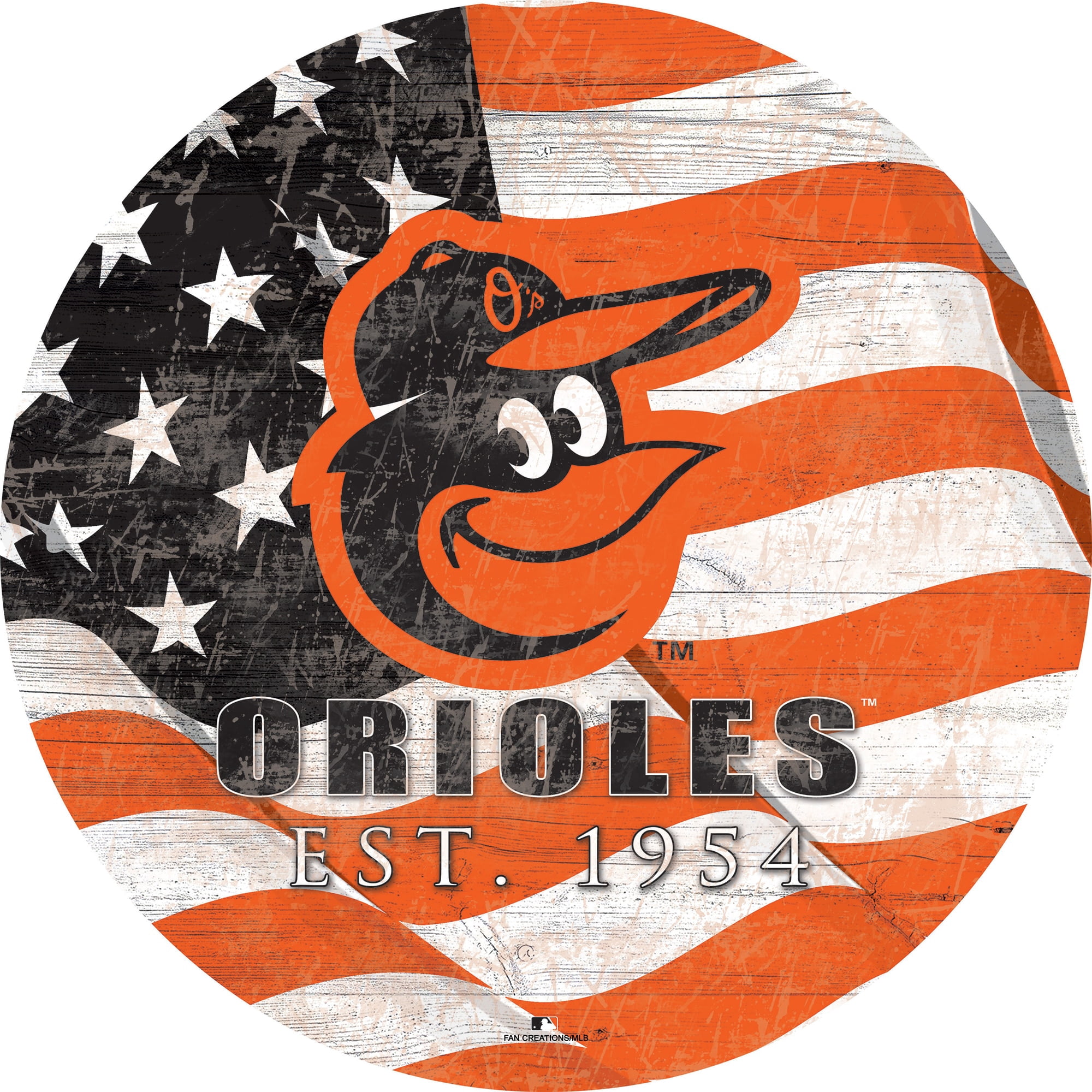 Baltimore Orioles 12" Team Color Flag Sign - Walmart.com