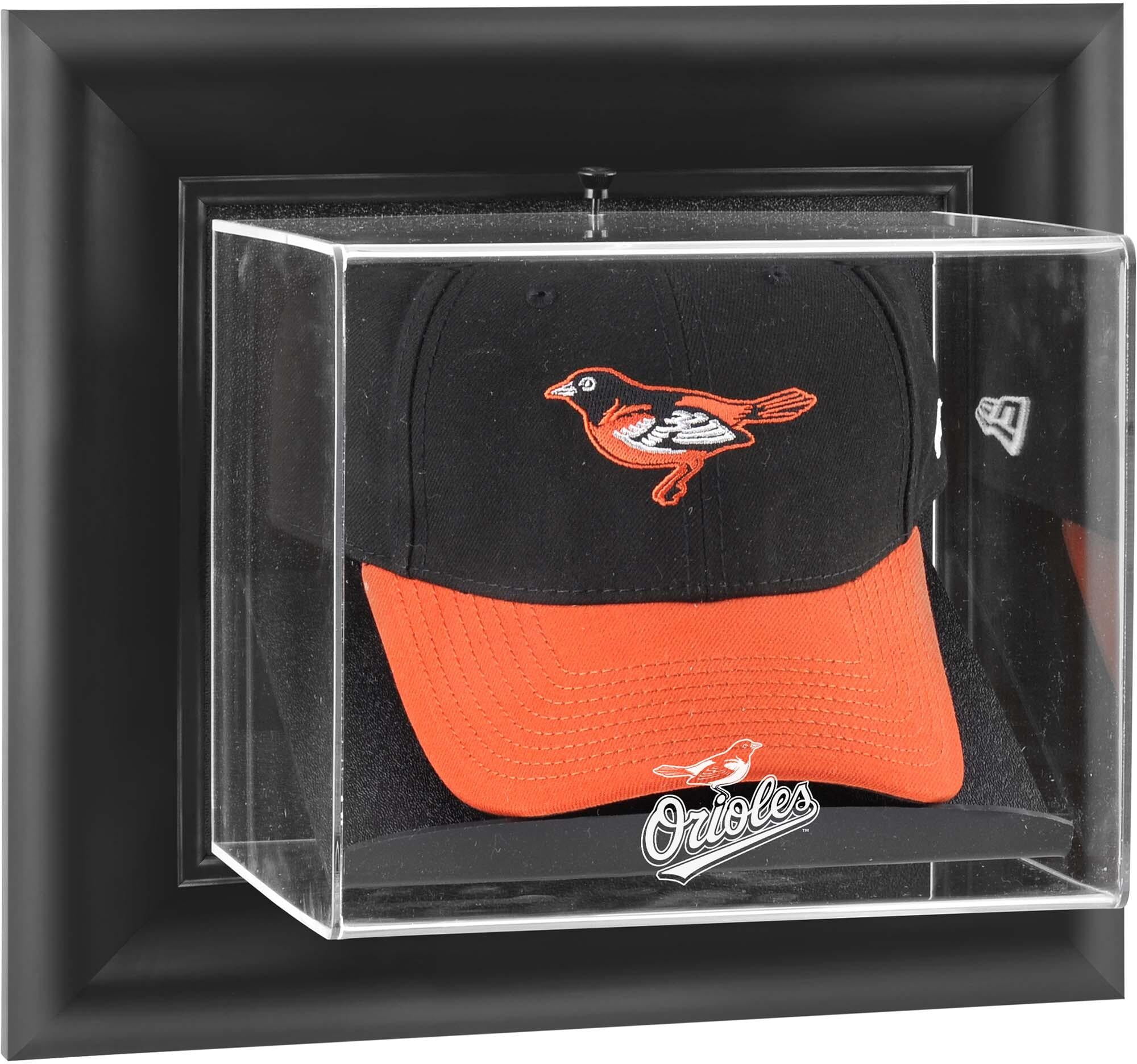 Baltimore Orioles Black Framed Wall-Mounted Logo Cap Display Case ...