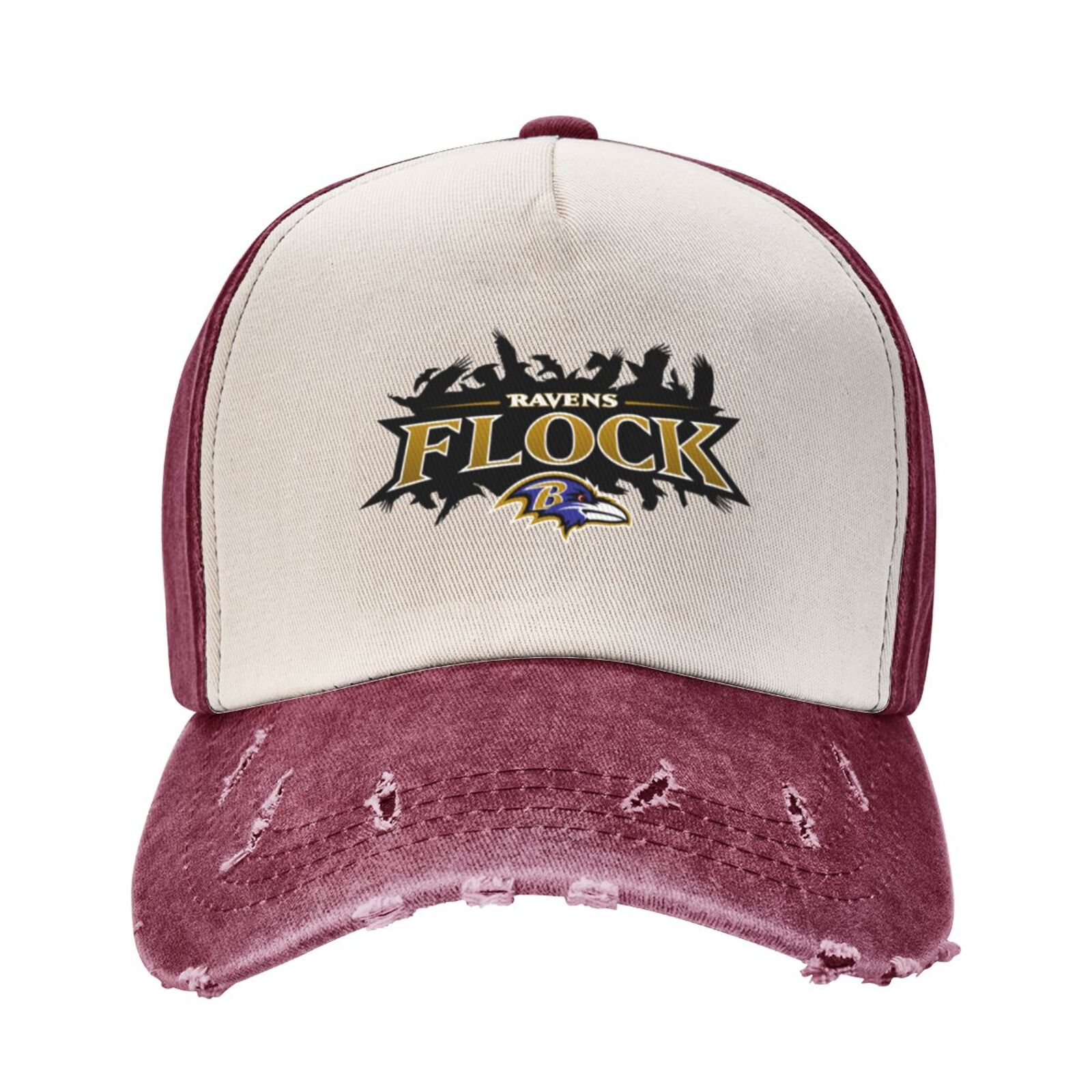 Baltimore Ra_Vens Baseball Caps Nfl Washed Baseball Cap Fan Hat Cowboy ...