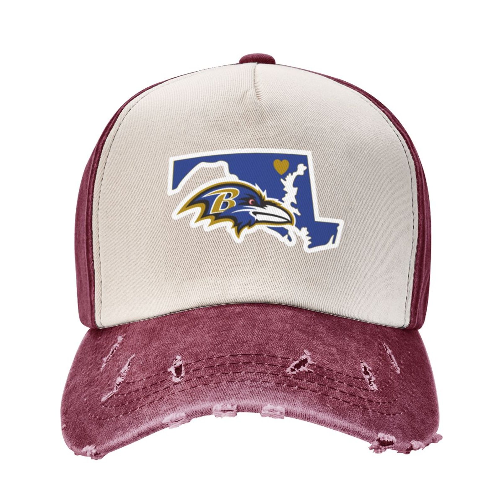 Baltimore Ra_Vens Baseball Caps Nfl Washed Baseball Cap Fan Hat Cowboy ...