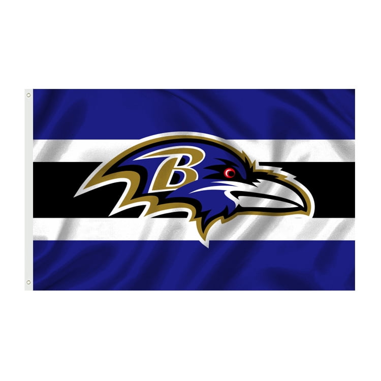 Baltimore_Raven Flag, Blue White Stripes, Gifts for Football Sport Fans ...