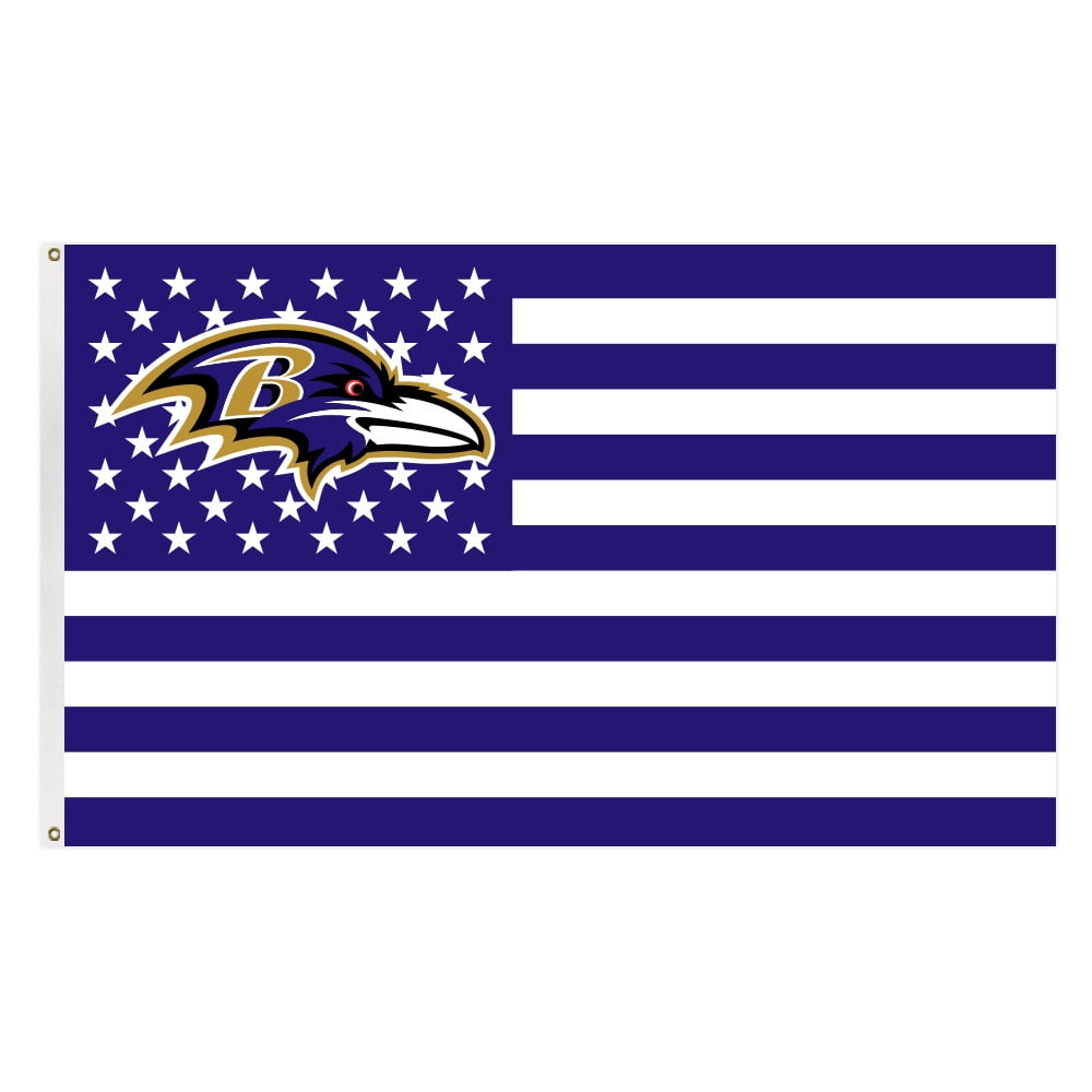 Baltimore_Raven USA Flag, Purple White Star and Stripes, Gifts for ...