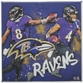 Baltimore Ravens 12" x 12" Team Logo and Players Splash Canvas Art ...