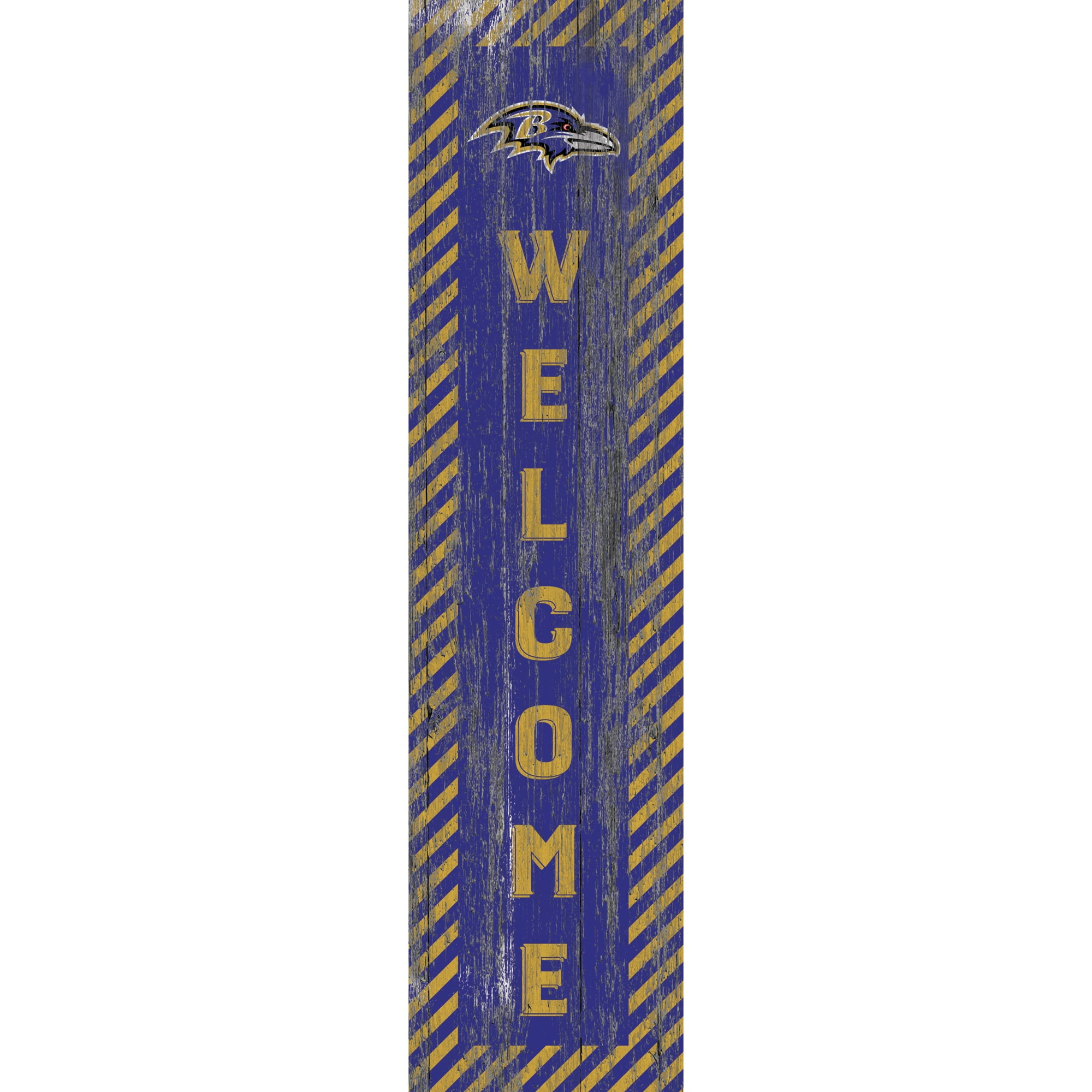 Baltimore Ravens 12'' x 48'' Door Leaner Welcome Sign - Walmart.com
