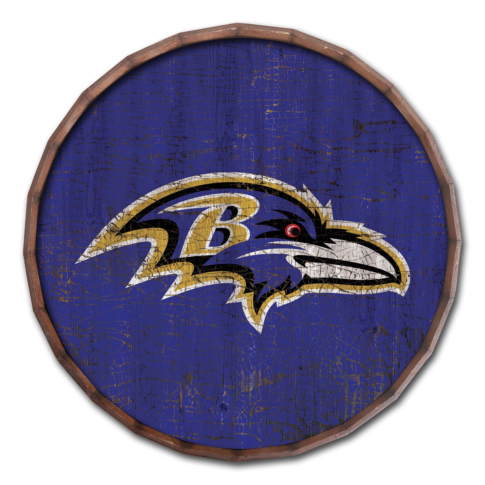 Baltimore Ravens 24" Cracked Color Barrel Top Sign - Walmart.com
