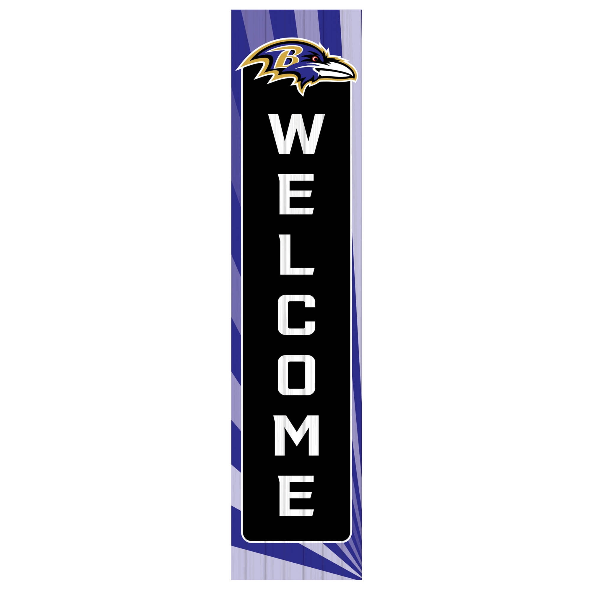 Baltimore Ravens 47" Color Waves Porch Leaner Welcome Wall Sign ...