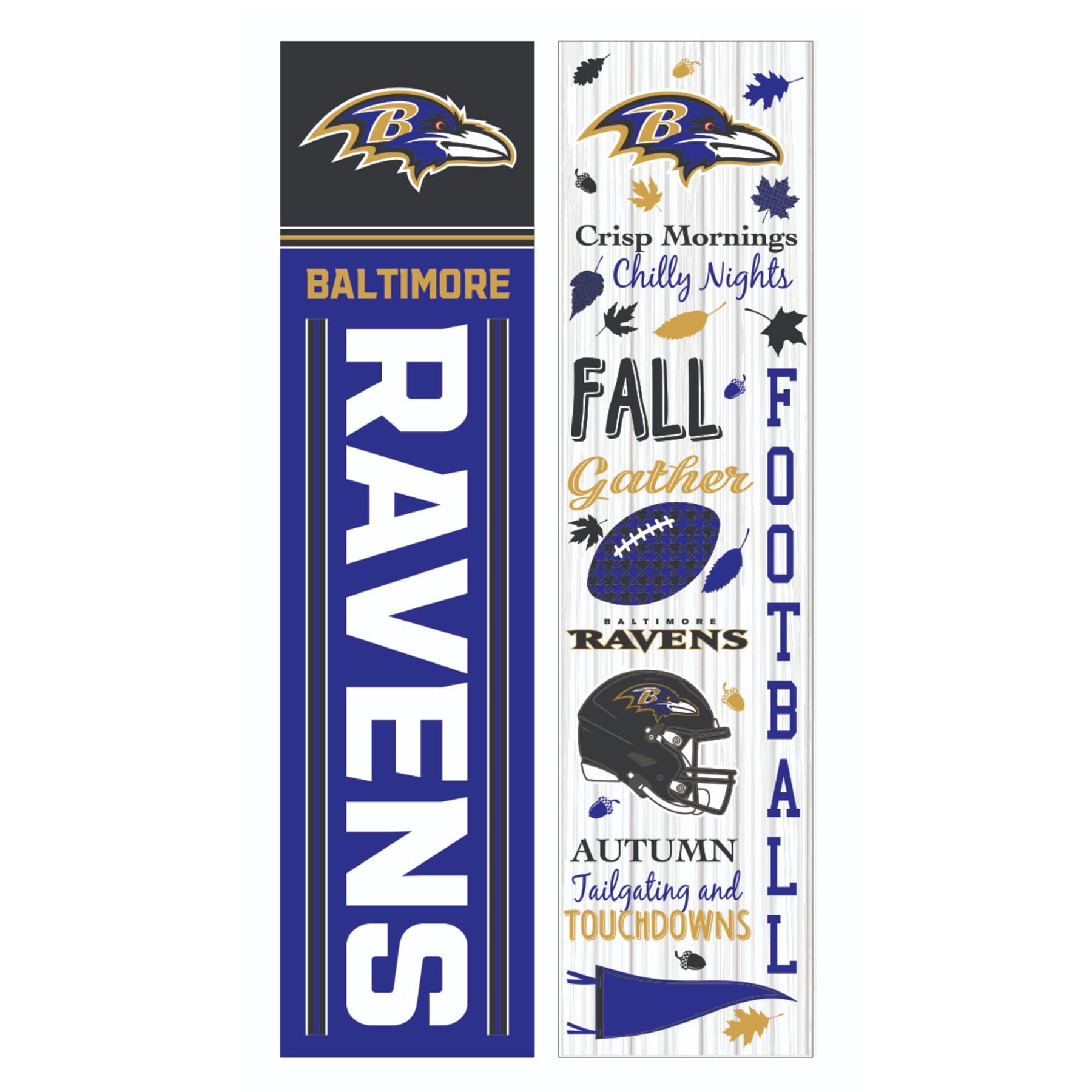 Baltimore Ravens 47" Double Sided Fall Leaner Fan Sign - Walmart.com